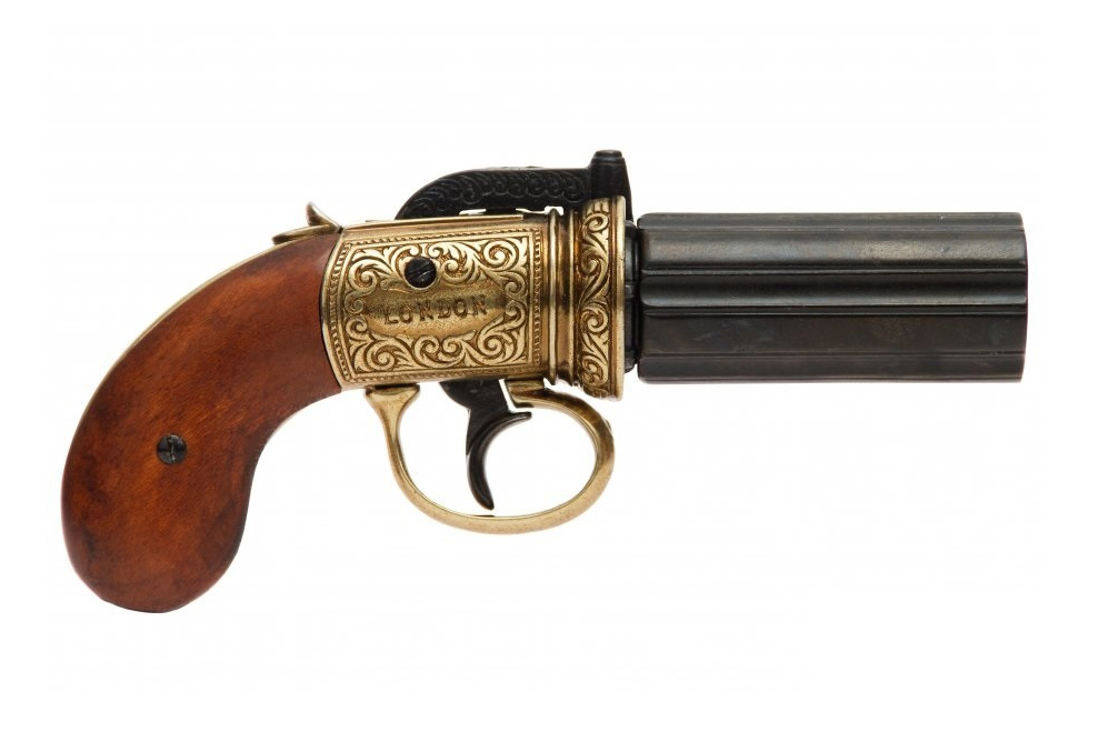 Borsszóró (Pepper-box, 1840) | Replika Shop - Kard, Katana, Szamurájkard, Fegyvermásolat, Filmes ...